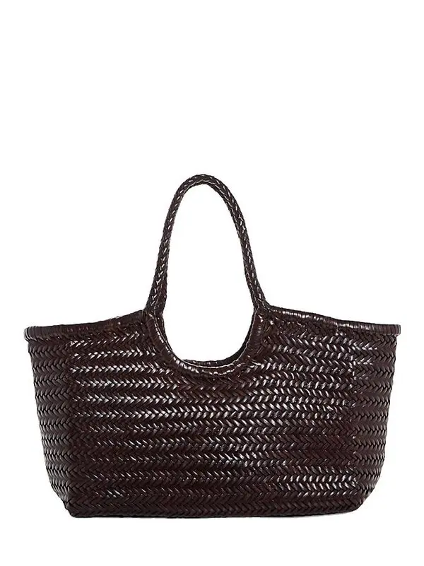 Dragon Diffusion Nantucket Leather Basket Bag - Dark Brown