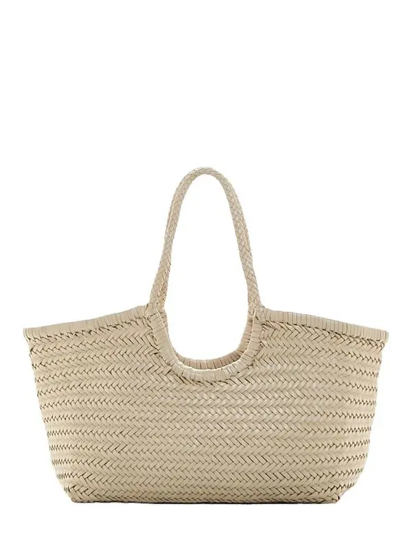 Dragon Diffusion Nantucket Leather Basket Bag - Pearl