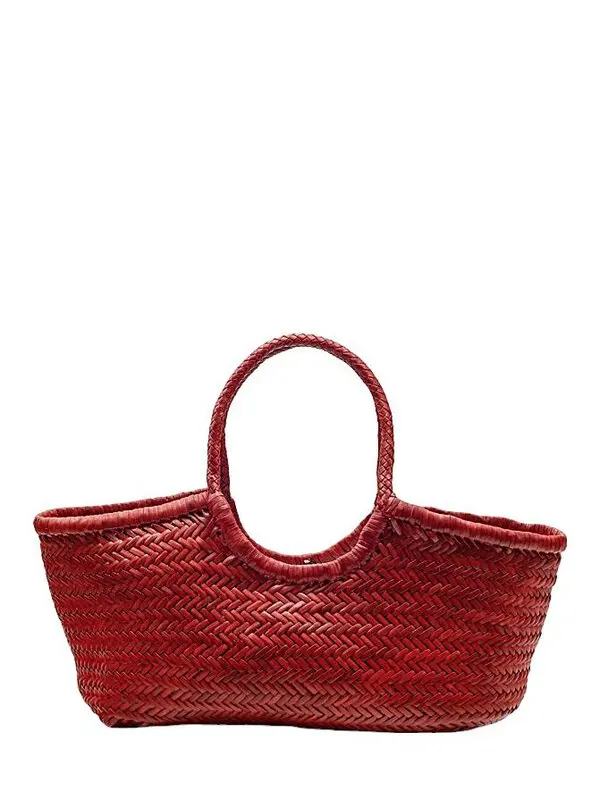 Dragon Diffusion Nantucket Leather Basket Bag - Poppy Red