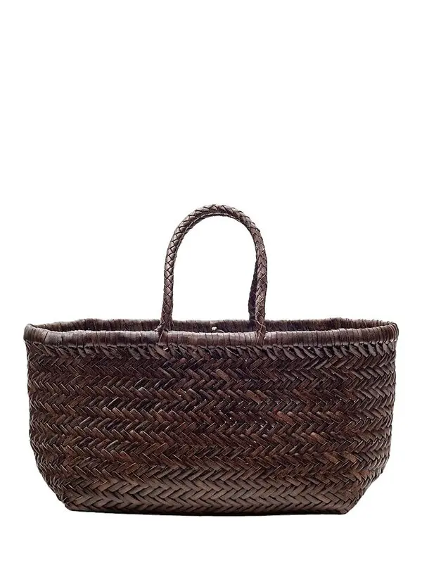 Dragon Diffusion Triple Jump Small Basket Bag - Dark Brown