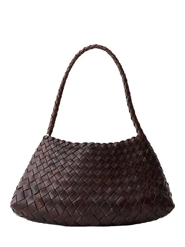 Dragon Diffusion Rosanna Leather Shoulder Bag - Dark Brown