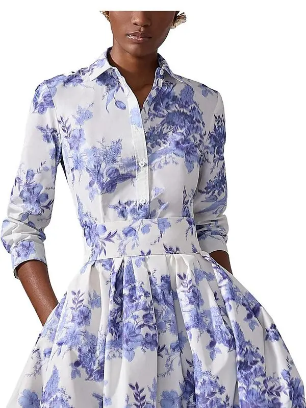 Carolina Herrera Icon Floral Print Blouse - Ivory/blue
