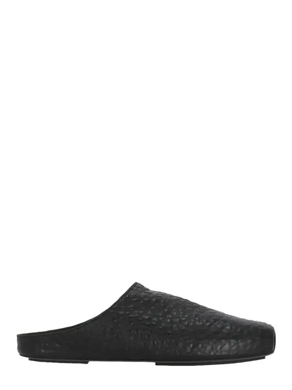UMA WANG Leather Slippers - Black