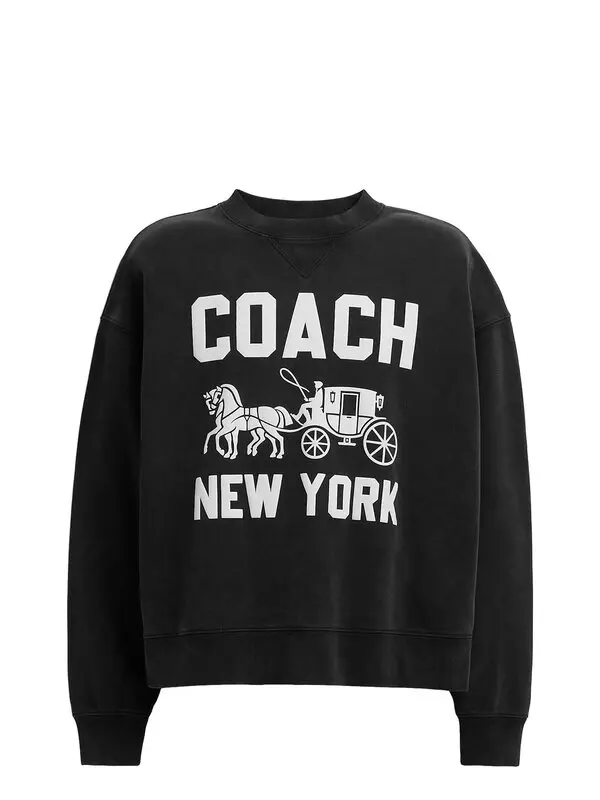 COACH® Horse And Carriage Cotton Sweatshirt - Black