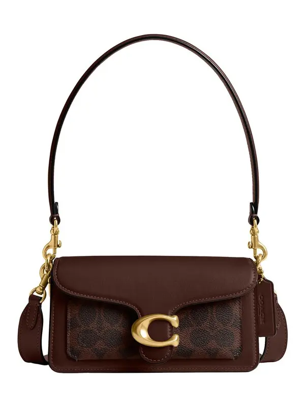 COACH Tabby Shoulder Bag 20 In Signature Canvas - Brass/maple