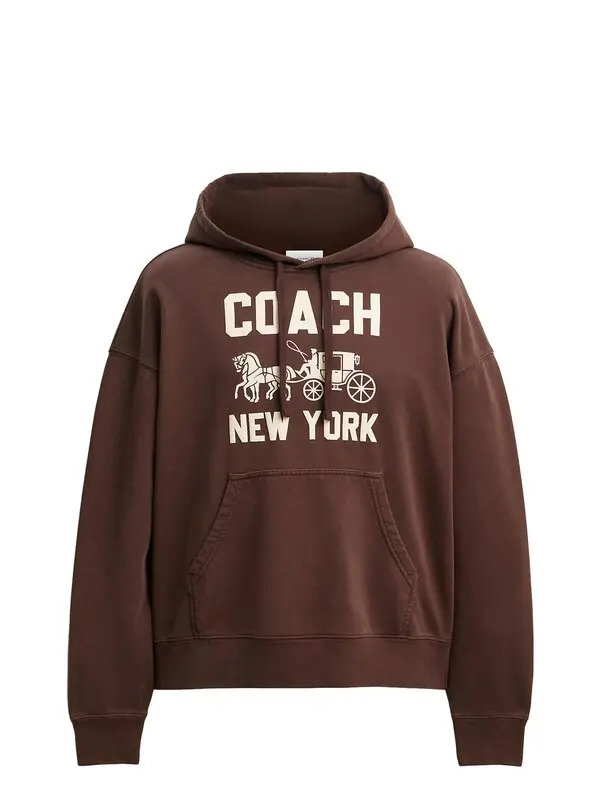 Coach Horse And Carriage Hoodie - Brown
