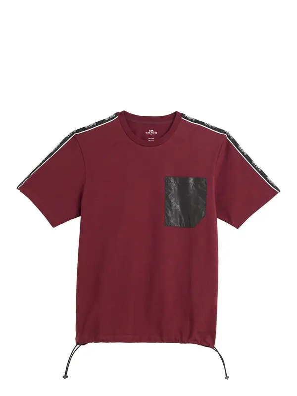 COACH® Restored Horse And Carriage Pocket T-shirt - Burgundy