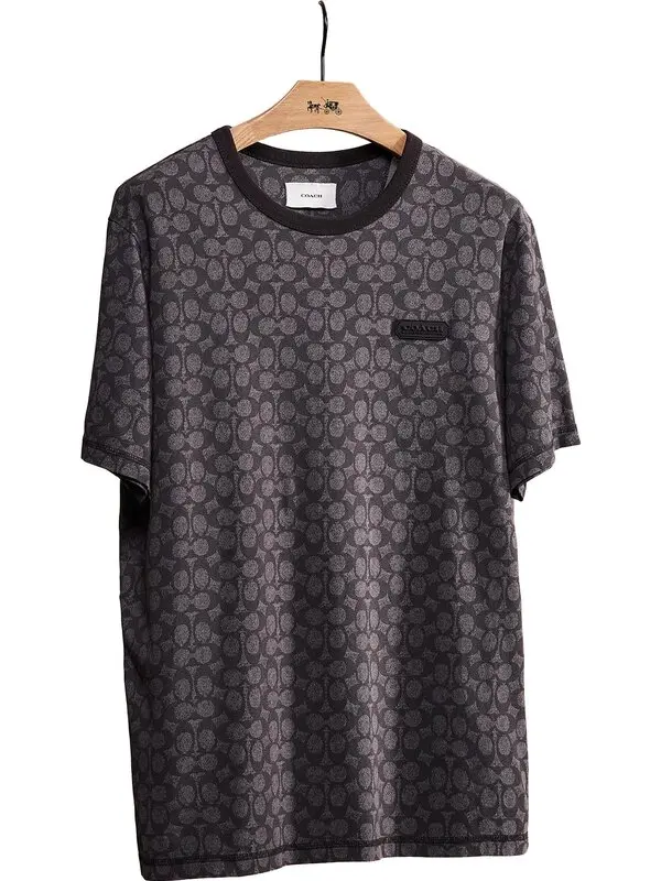 COACH® Restored Essential T-shirt - Charcoal Signature