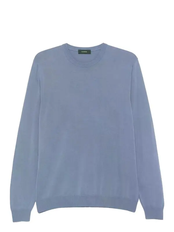 ZANONE Cotton Crew-neck Sweater - Blue
