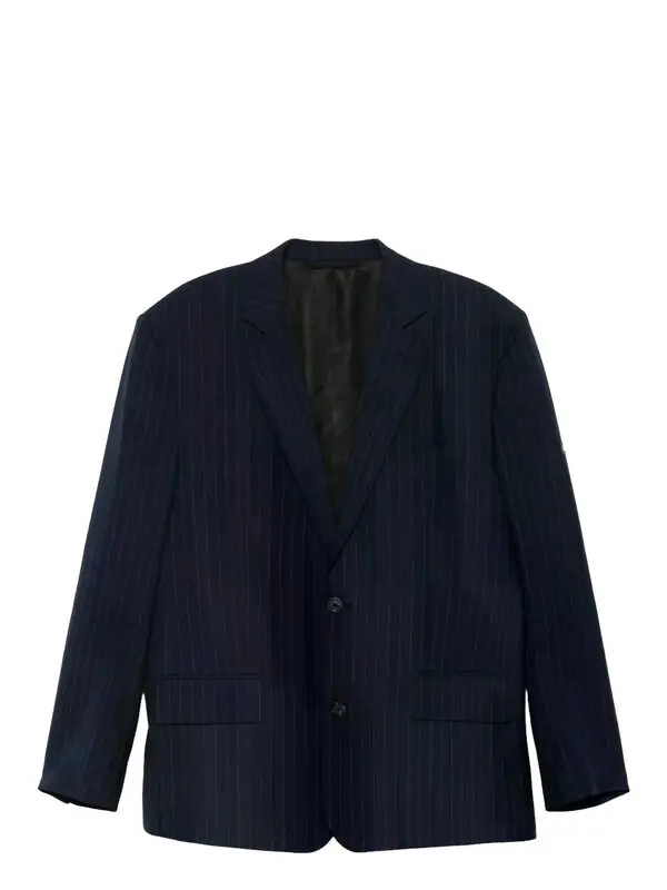 Balenciaga Striped Blazer - Blue