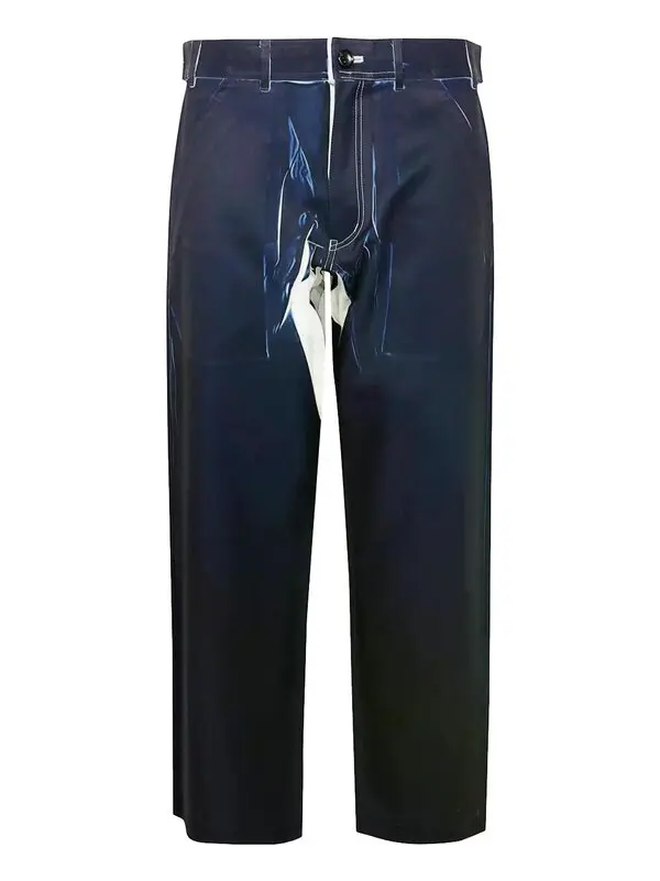 Comme Des Garçons Cropped Trousers - Blue