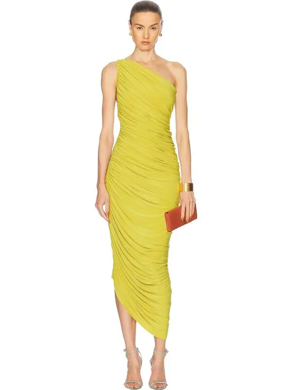 Norma Kamali Diana Gown - Asparagus