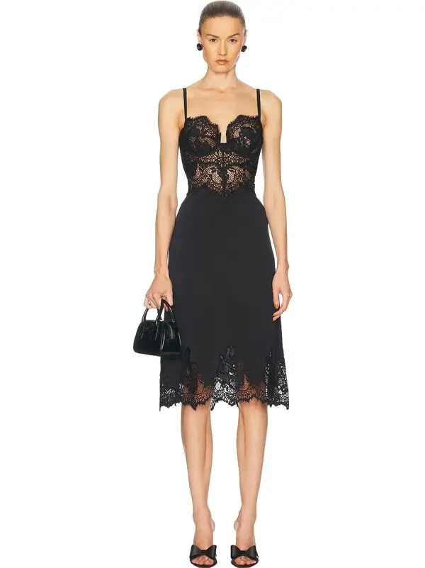 Dolce & Gabbana Bustier Slip Dress - Black