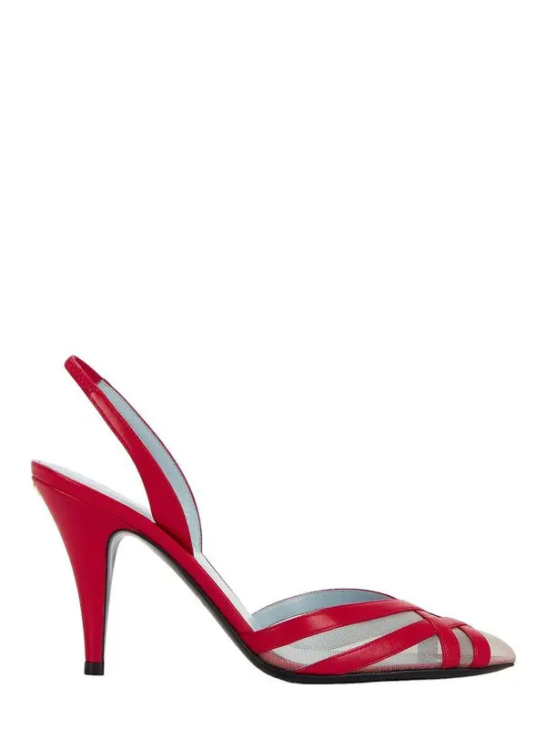 Valentino Garavani Impudance Slingback Pumps - Rouge Pur & Nude