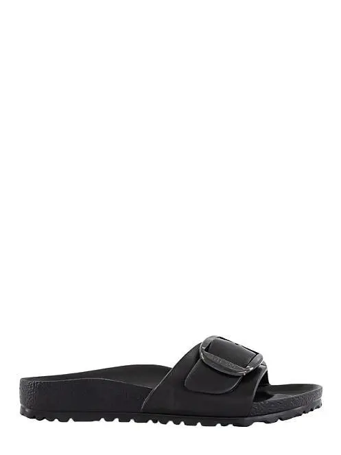 BIRKENSTOCK Madrid Big Buckle Rubber Slides - Black Eva