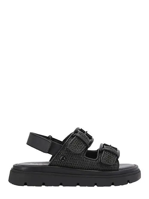 Carvela Pavilion Slingback Raffia Sandals - Black