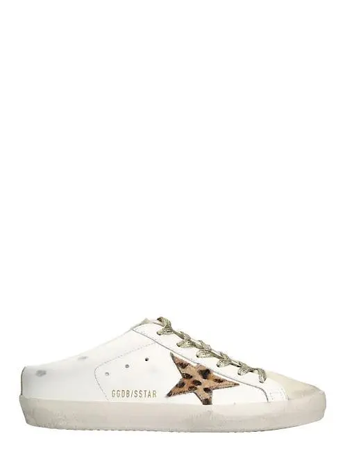 GOLDEN GOOSE Super-star Sabots Pony-hair And Leather Trainers - White/oth