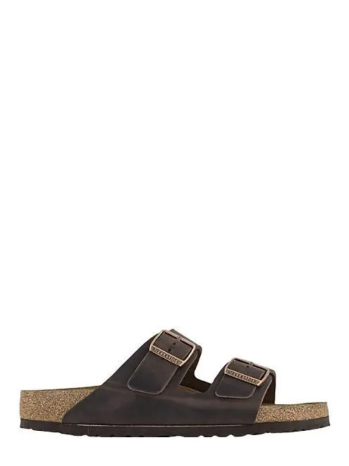 BIRKENSTOCK Arizona Double-strap Suede Sandals - Habana Waxy Leather
