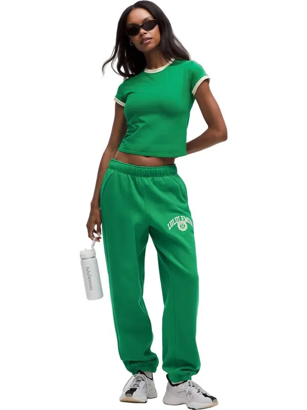Lululemon Scuba Mid-rise Oversized Jogger - Raceway Green/light Ivory