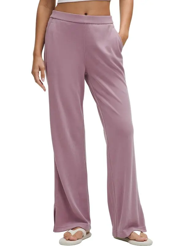 Lululemon Softstreme High-rise Wide-leg Pique Pant - Lavender Lux