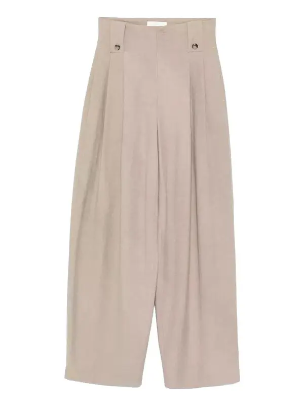 Nanushka Pleated Wide-leg Trousers - Grey