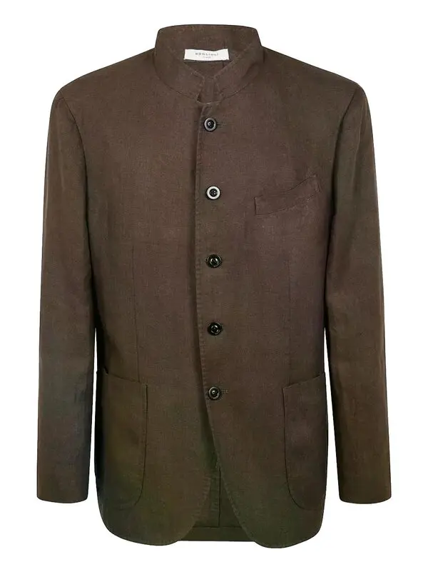 Boglioli Stand Collar Blazer - Brown