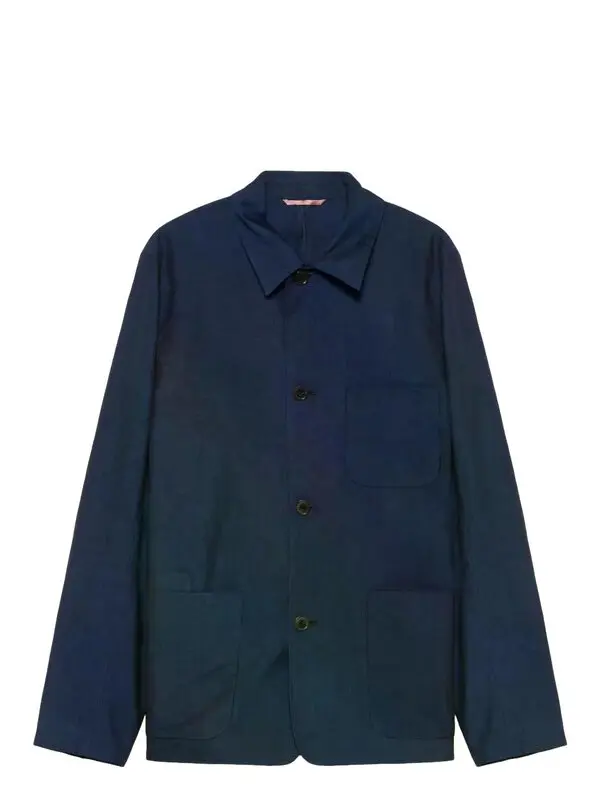 Paul Smith Slub-textured Overshirt - Blue