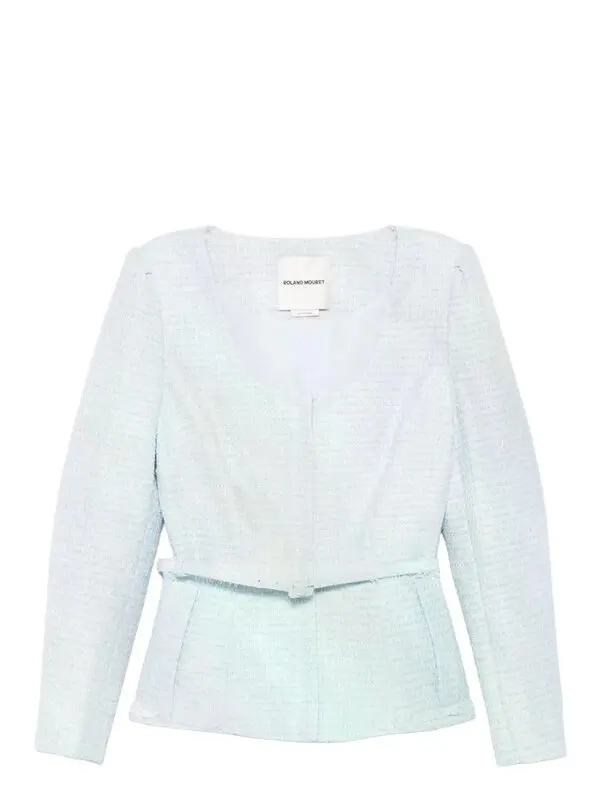 Roland Mouret Bouclé Jacket - Blue