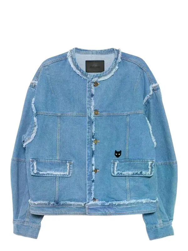 SONGZIO Round-neck Denim Jacket - Blue
