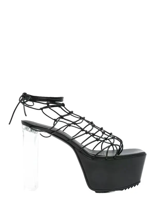 Rick Owens 130mm Web Platform Sandals - Black