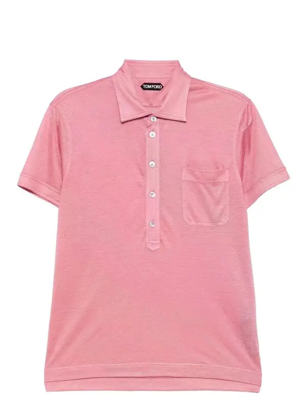 TOM FORD Short-sleeved Polo Shirt - Pink