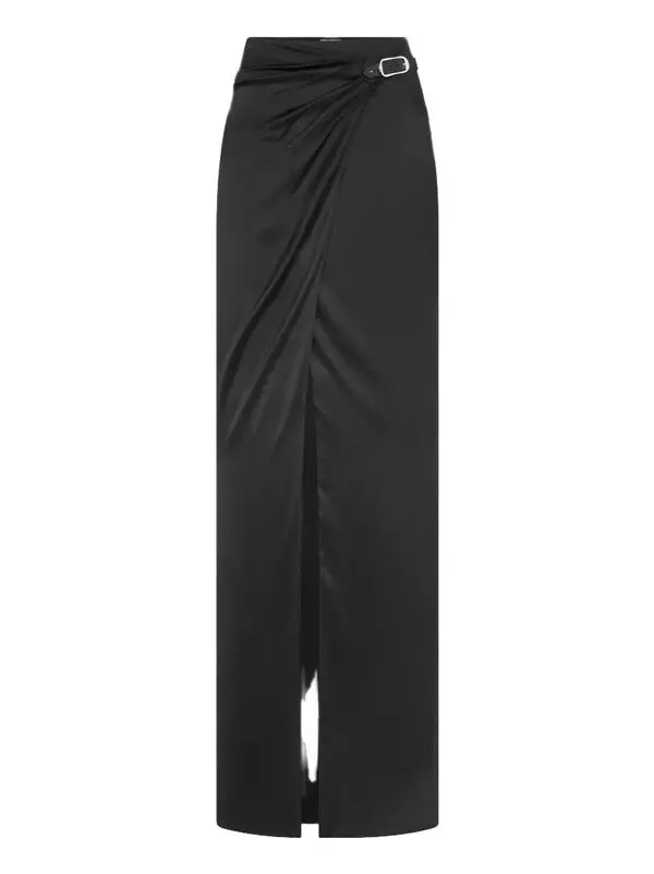 TOM FORD Leather Belted Maxi Skirt - Black