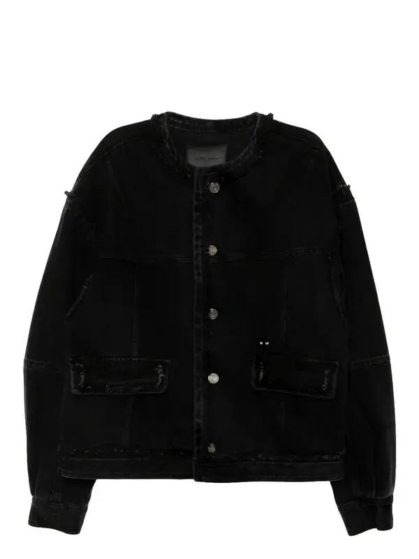 SONGZIO Round-neck Denim Jacket - Black