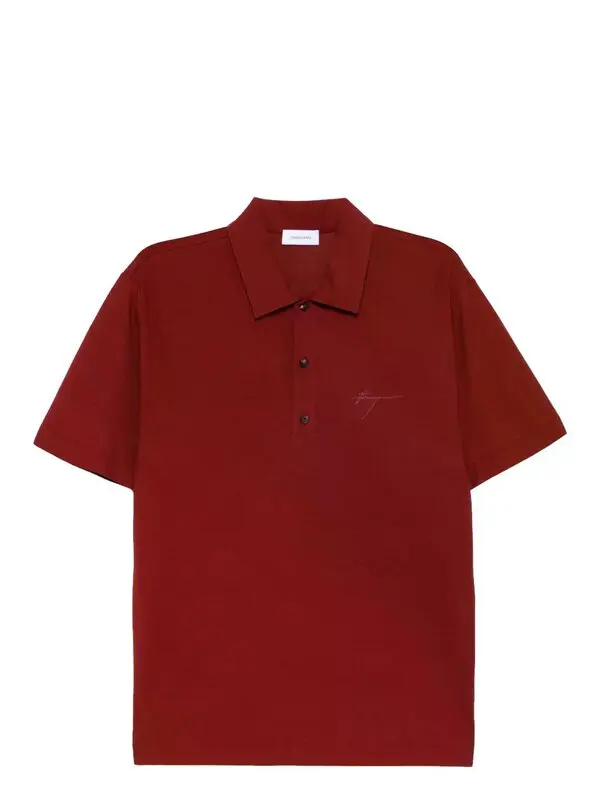 FERRAGAMO Cotton Polo Shirt - Red