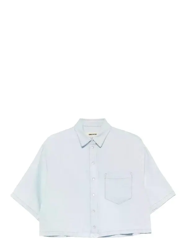 SEMICOUTURE Damiana Shirt - Blue