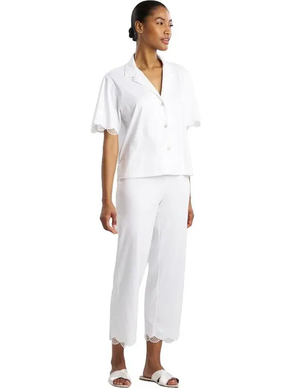 Natori Bliss Serenity Short Sleeve Pj - White