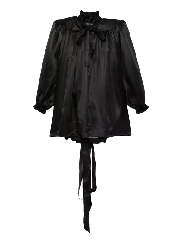 Balenciaga Satin Shirt - Black
