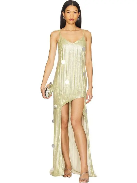 Prabal Gurung Hi Low Slip Dress - Chardonnay