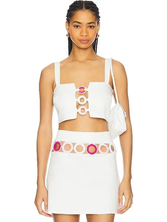 My Beachy Side X Square Neck Crop Top - Pink