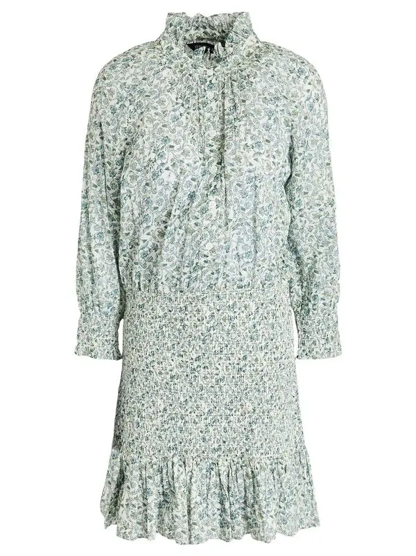 Veronica Beard Corsica Floral-print Mini Dress - Sage Green