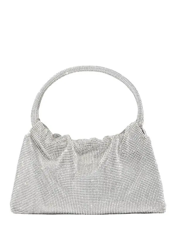 Simkhai Ellerie Crystal-embellished Satin Tote - Silver