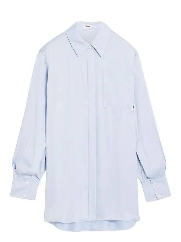 Simkhai Satin Shirt - Light Blue