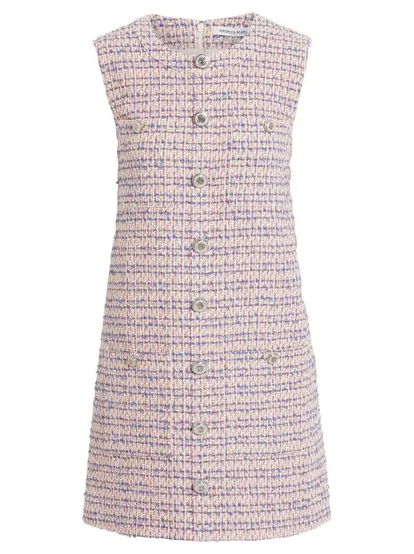 Veronica Beard Laurel Cotton-blend Tweed Mini Dress - Multicolor