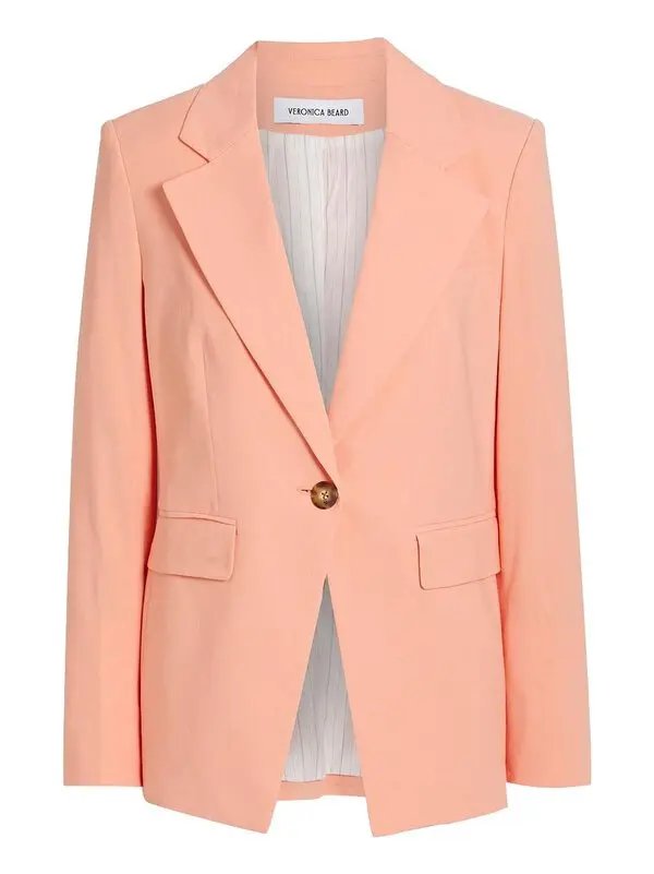 Veronica Beard Hayward Linen-blend Blazer - Peach