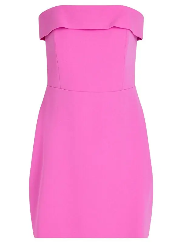 Veronica Beard Maire Strapless Mini Dress - Bright Pink
