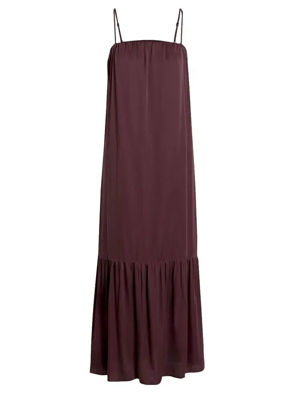 Simkhai Matteau Cutout Satin Maxi Dress - Merlot