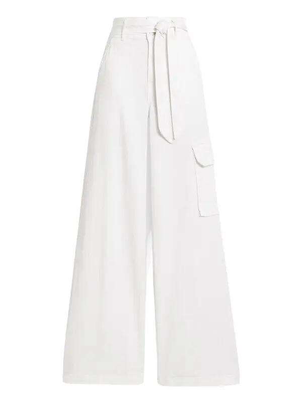 Veronica Beard Belisa High-rise Wide-leg Jeans - White