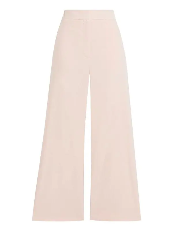 Veronica Beard Brixton Linen-blend Wide-leg Pants - Pastel Pink