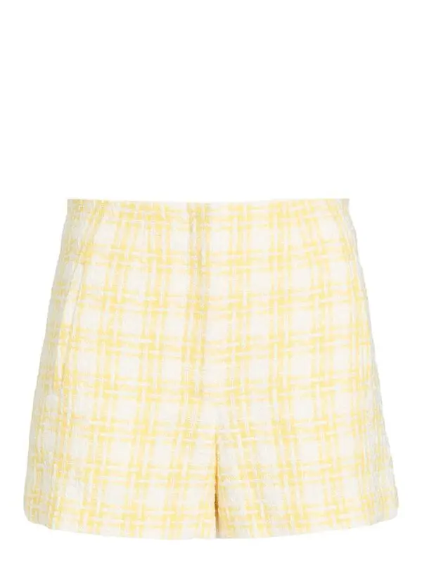 Veronica Beard Jazmin Cotton-blend Tweed Shorts - Yellow