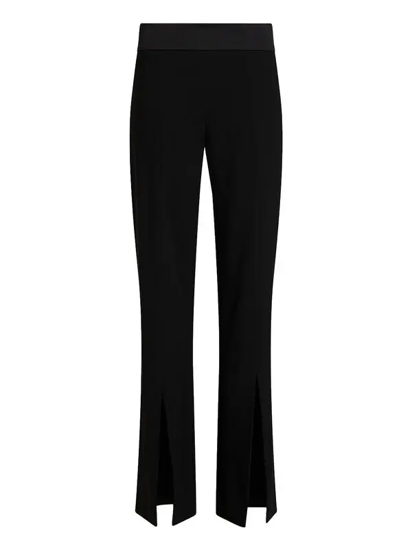 Simkhai Ariah Crepe Straight-leg Pants - Black